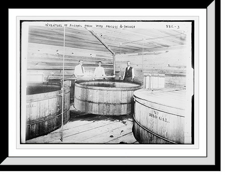 Historic Framed Print, Inventors of alcohol from wood process and ...