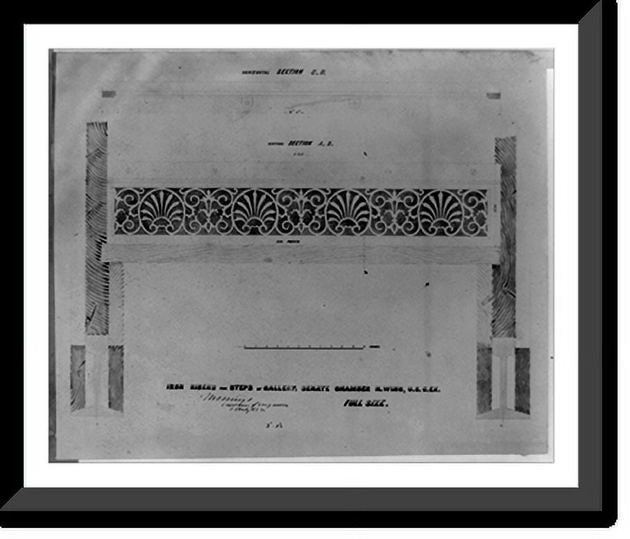 Historic Framed Print, Iron risers for steps of gallery, Senate Chamber ...