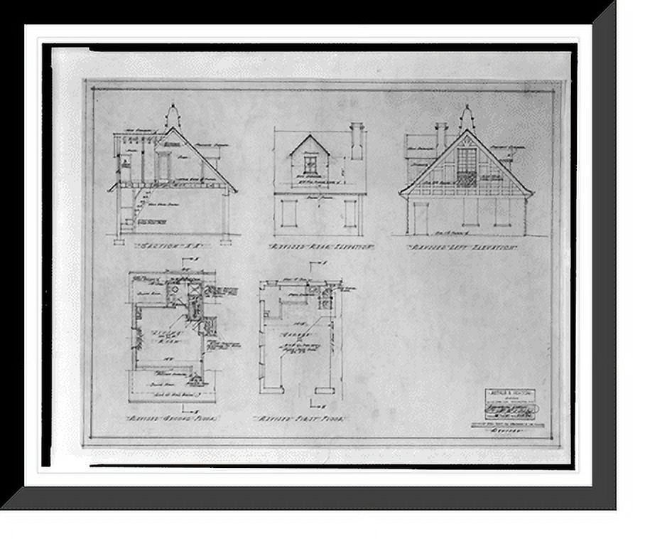 Historic Framed Print, [Ishpiming, William S. Corby house (Chevy Chase ...