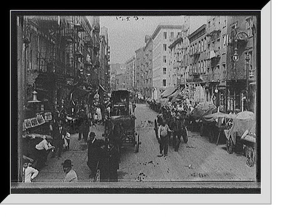 Historic Framed Print, [Italian neighborhood with street market ... Historic Framed Print, [Italian neighborhood with street market ...