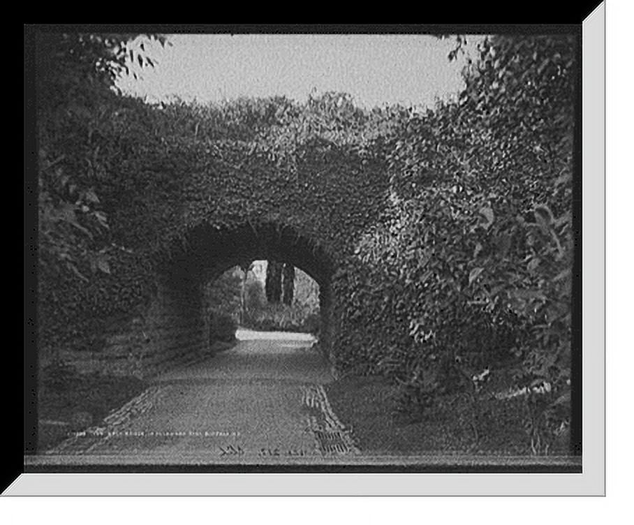 Historic Framed Print, Ivy arch bridge in Delaware Park, Buffalo, N.Y ...