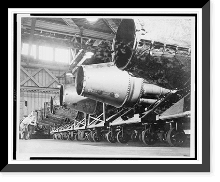 Historic Framed Print, [J-47 jet engines for Air Force planes. await ...