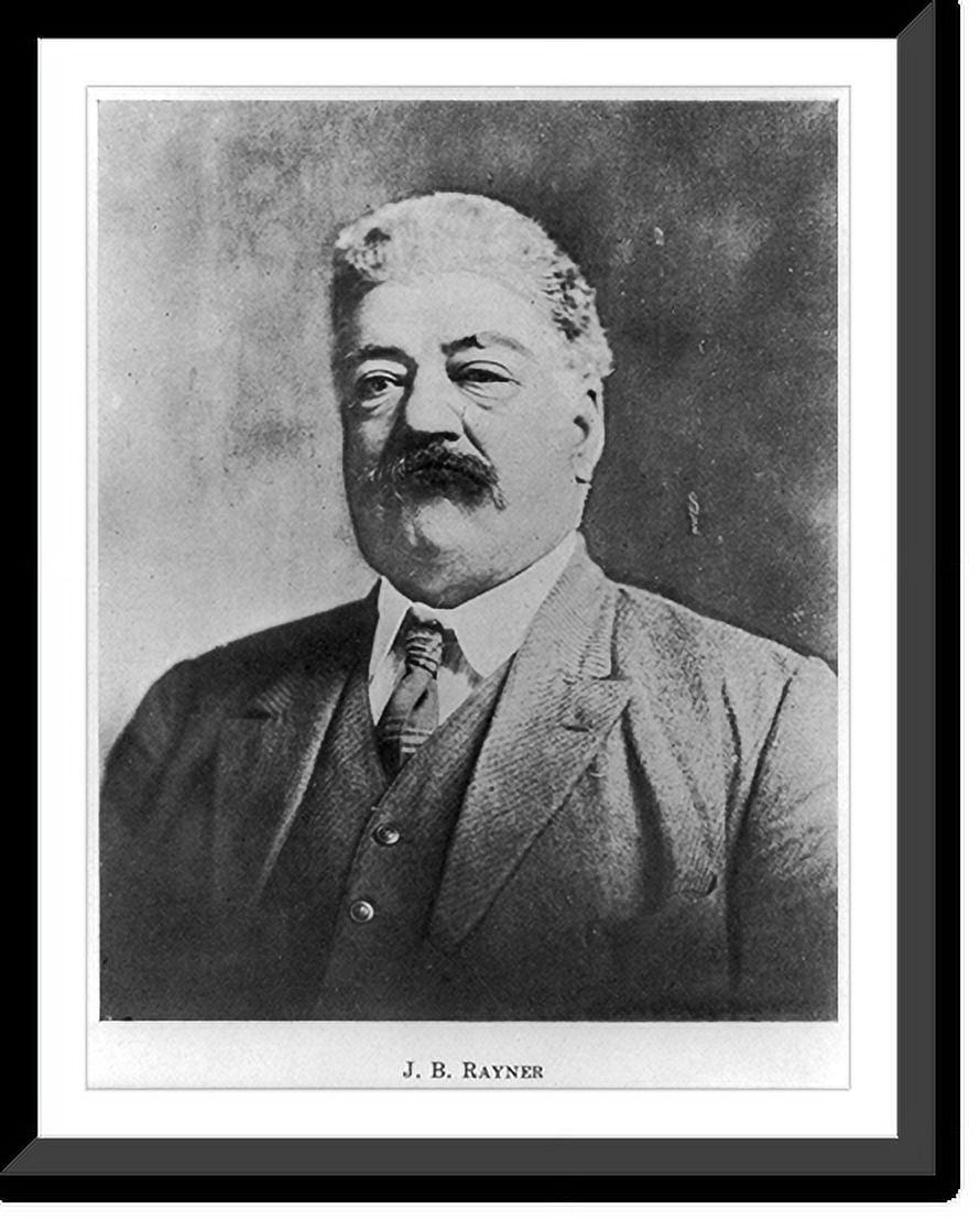 Historic Framed Print, [J.B. Rayner, head and shoulders, facing left ...