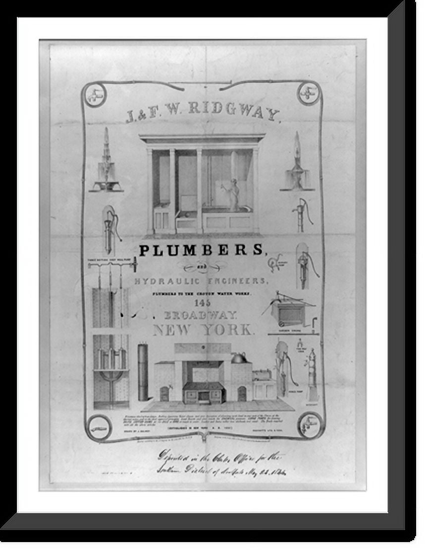 Historic Framed Print, J. & F.W. Ridgway, plumbers and hydraulic ...