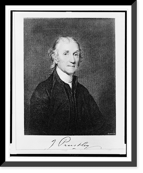 Historic Framed Print, [J. Priestley, head-and-shoulders portrait ...