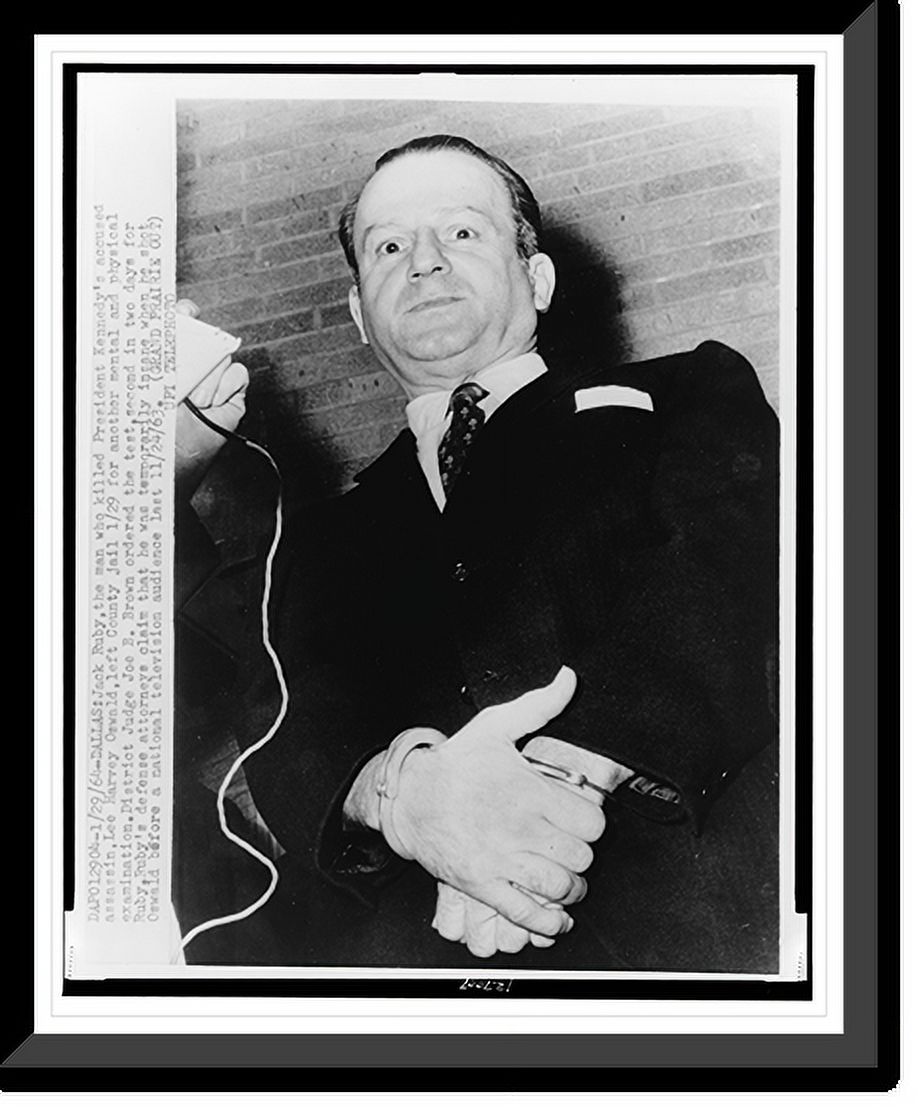 Historic Framed Print, [Jack Ruby, half-length portrait, handcuffed ...