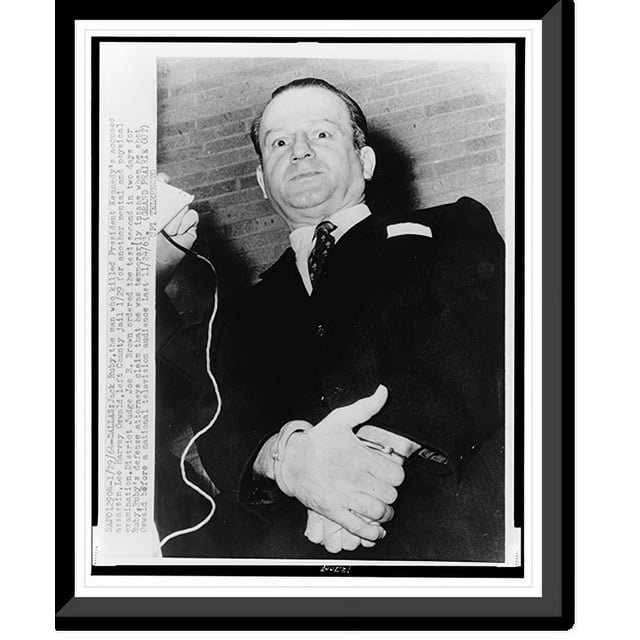 Historic Framed Print, [Jack Ruby, half-length portrait, handcuffed ...