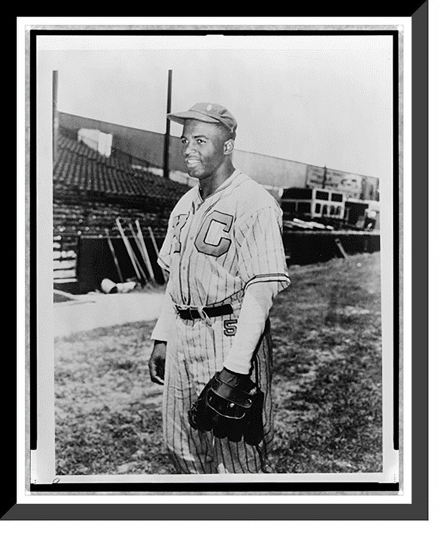 Historic Framed Print, [Jackie Robinson in Kansas City Monarchs uniform ...