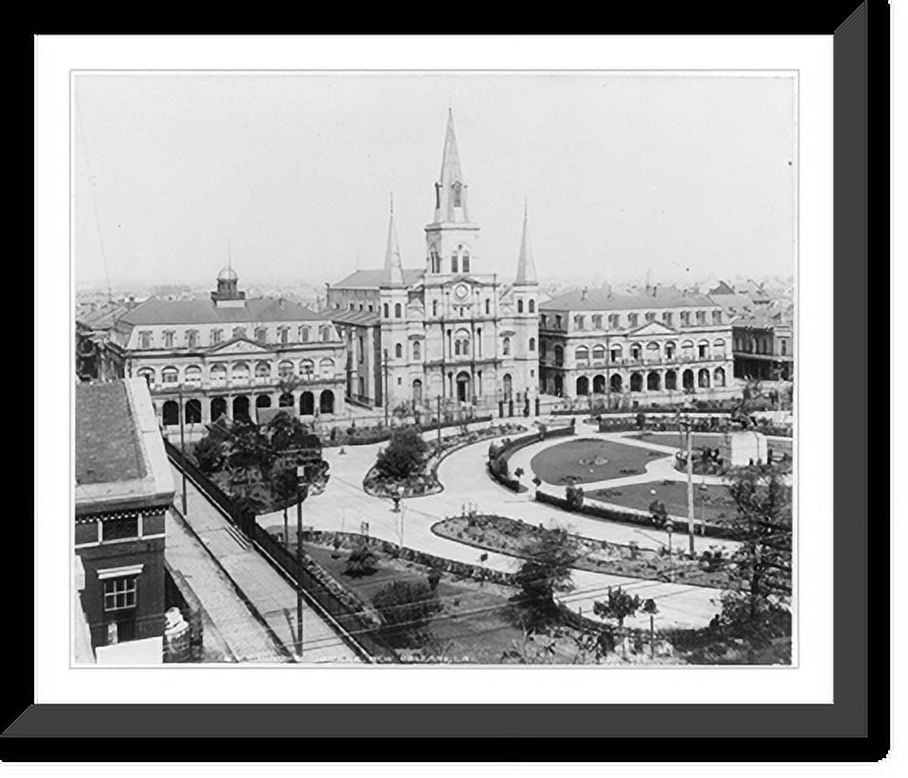 Historic Framed Print, Jackson Square, New Orleans, La., 17-7/8" x 21-7 ...