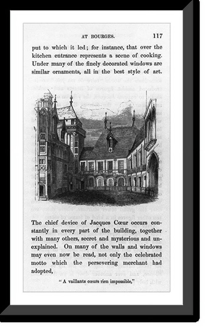 Historic Framed Print, [Jacques Coeur, 1395?-1456, his house in Bourges ...