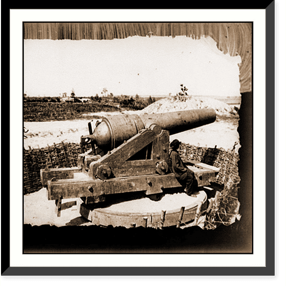 Historic Framed Print, James River Va. Another Confederate gun ...