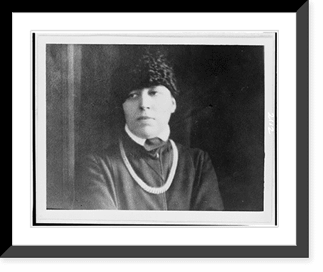 Historic Framed Print, [Jane Heap, head-and-shoulders portrait, facing front, wearing hat], 17-7 ...