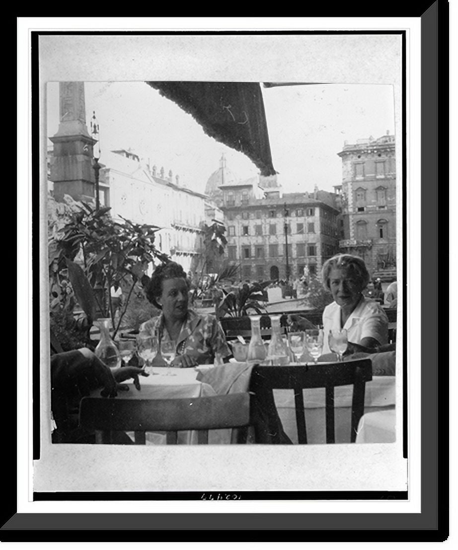 Historic Framed Print, [Janet Flanner sitting with Natalia Danesi ...