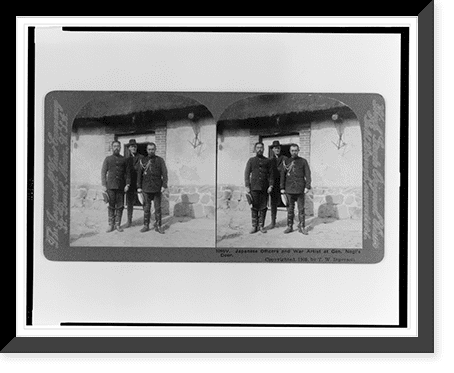 Historic Framed Print, Japanese officers and war artist at Gen. Nogi's ...