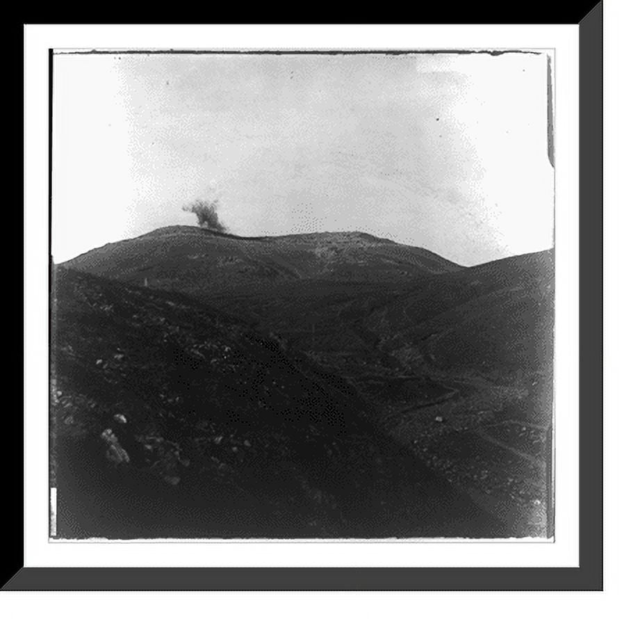 Historic Framed Print, [Japanese shells bursting on 203 Metre Hill ...