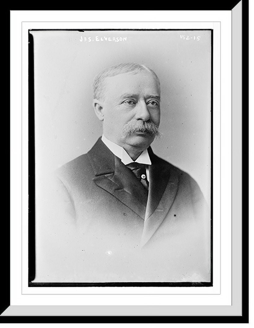 Historic Framed Print, Jas. Elverson, portrait bust, 17-7/8" x 21-7/8 ...