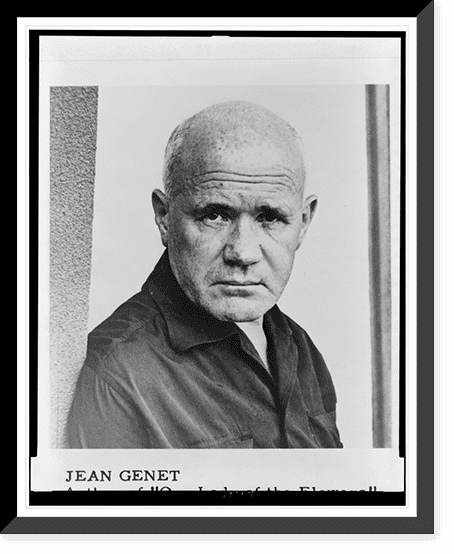 Historic Framed Print, [Jean Genet, head-and-shoulders portrait, facing ...