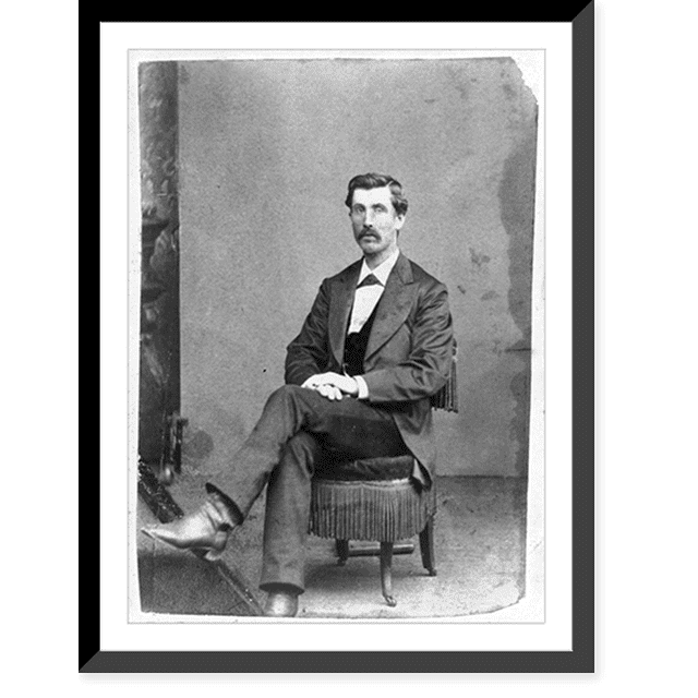 Historic Framed Print, [Jeff Whitman, full-length portrait, seated ...