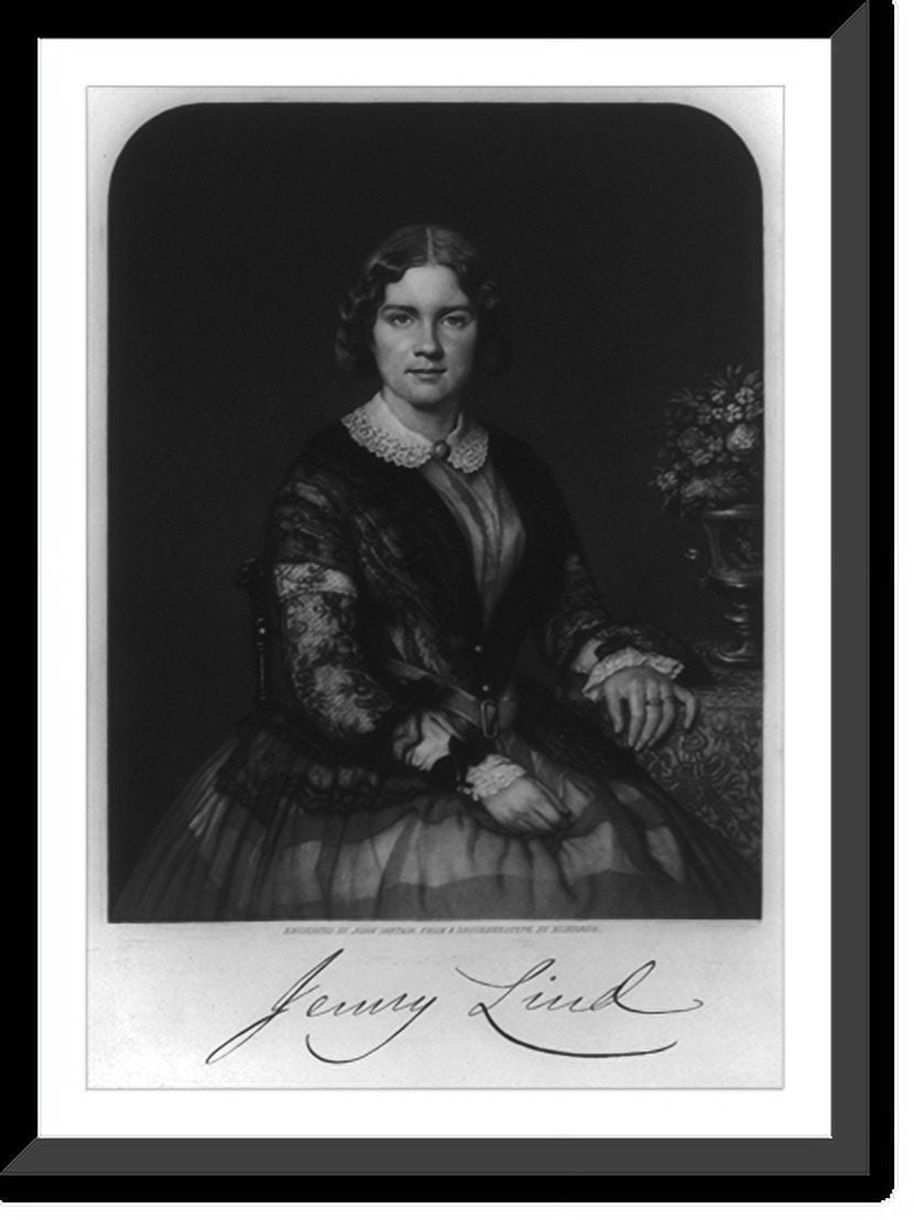 Historic Framed Print, [Jenny Lind, actress, three-quarter length ...