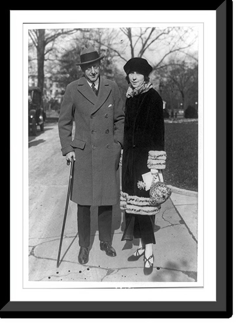 Historic Framed Print, [Jesse Lasky, motion picture producer, with Mrs ...