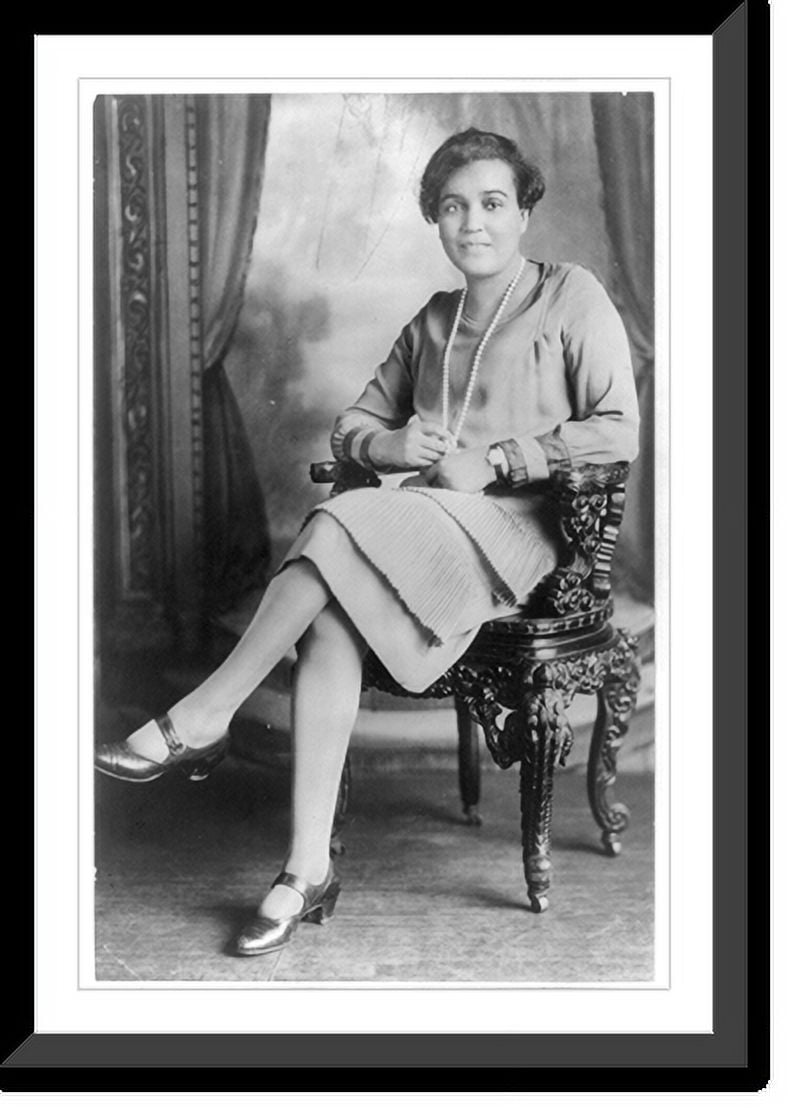 Historic Framed Print, [Jessie Redmon Fauset, 1884?-1961; full length ...