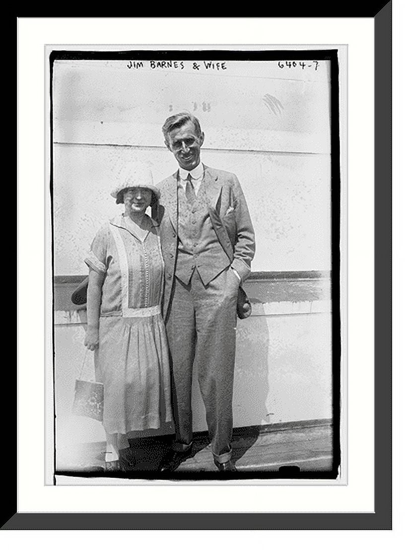 Historic Framed Print, Jim Barnes with wife, 17-7/8" x 21-7/8 ...