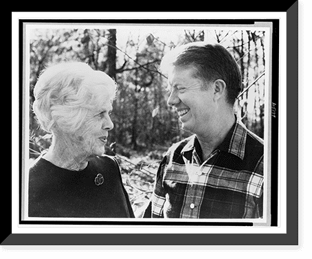 Historic Framed Print, [Jimmy Carter and his mother, Ms. Lillian, head ...