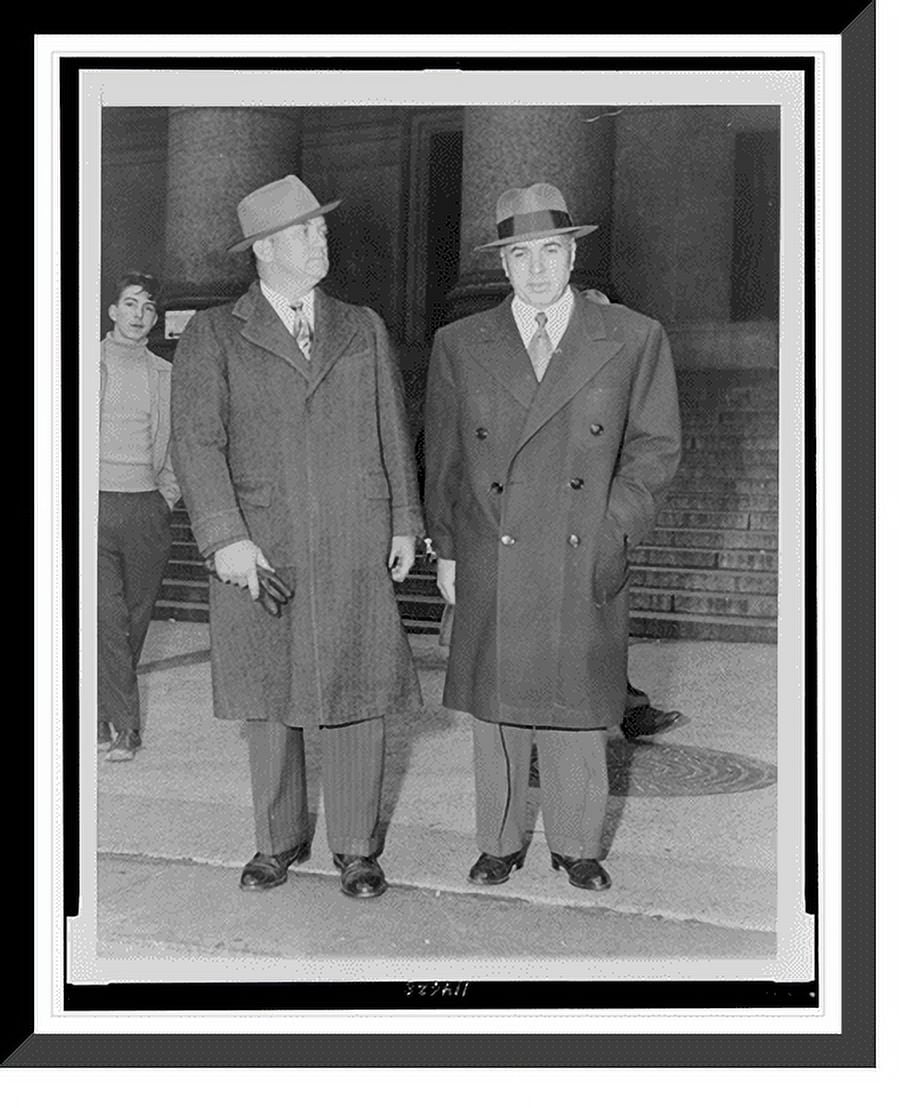 Historic Framed Print, [Joe Adonis handcuffed to guard, leaving Federal ...