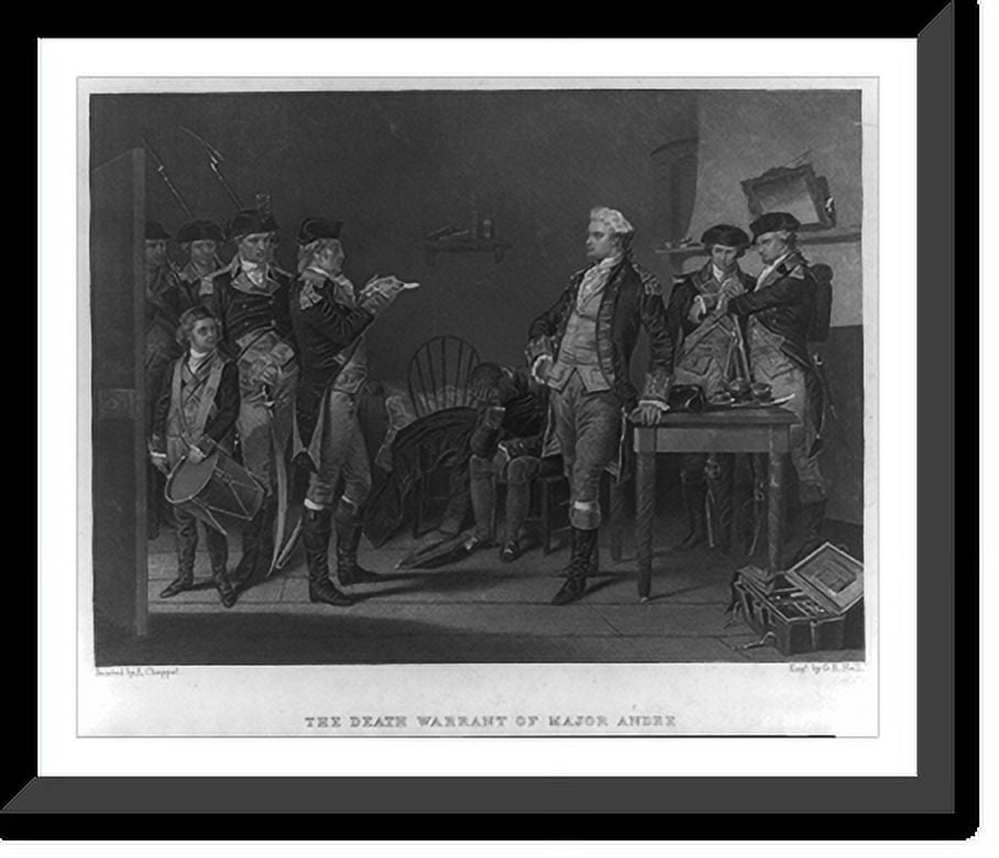 Historic Framed Print, [John Andre, 1751-1780, the death warrant of ...