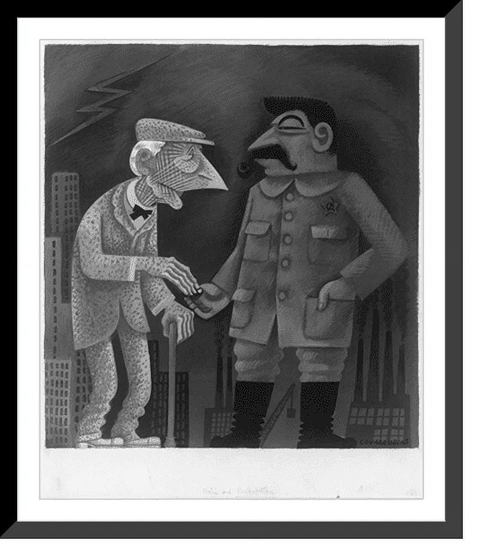 Historic Framed Print, John D. Rockefeller Senior versus Josef Stalin ...