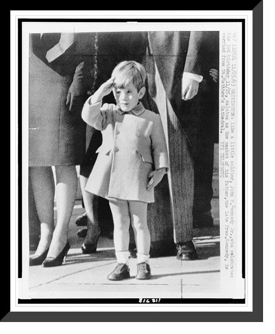 Historic Framed Print, [John F. Kennedy, Jr. saluting], 17-7/8" x 21-7/ ...