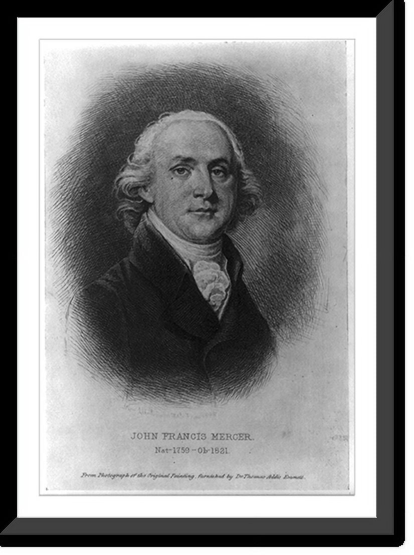 Historic Framed Print, [John Francis Mercer, 1759-1821, bust, facing ...