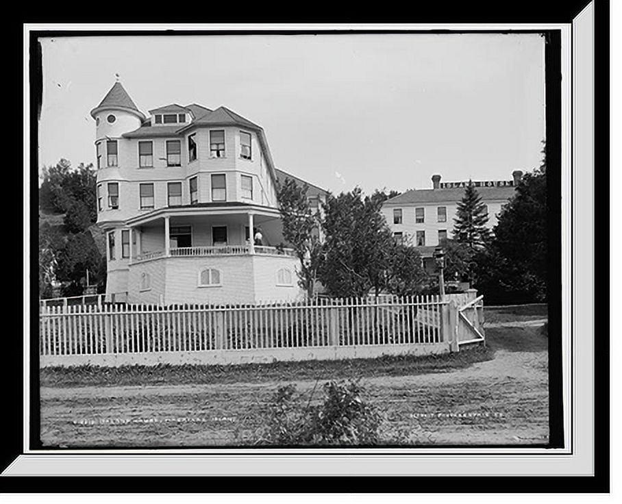 Historic Framed Print, John Jacob Astor House, Mackinac Island, 17-7/8 ...