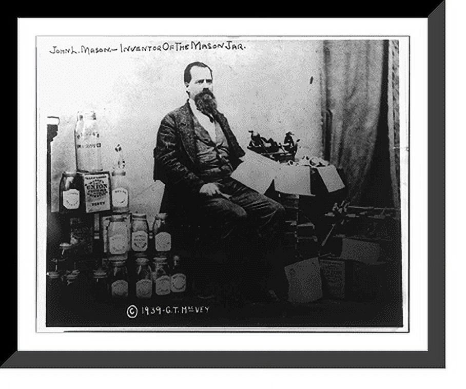 Historic Framed Print, [John Landis Mason, full-length portrait, seated ...