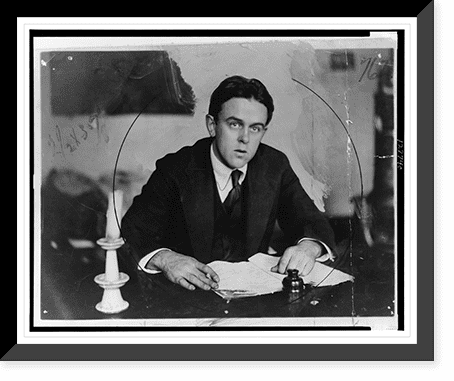 Historic Framed Print, [John Reed, head-and-shoulders portrait, seated ...