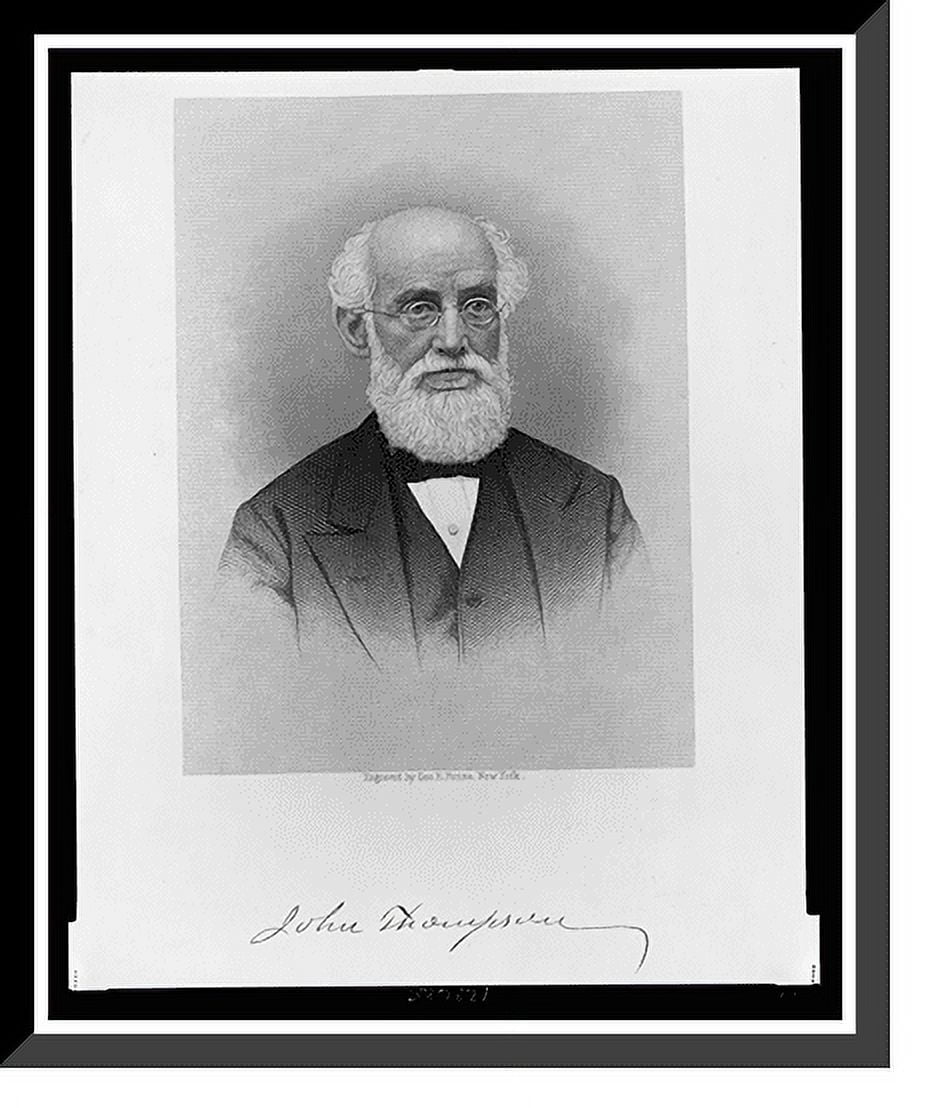 Historic Framed Print, [John Thompson, head-and-shoulders portrait ...