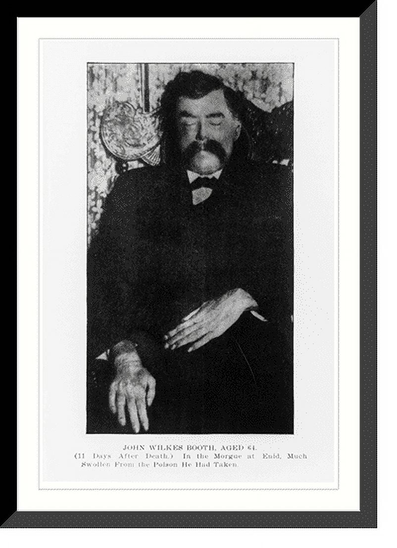 Historic Framed Print, [John Wilkes Booth in the morgue at Enid, 11 ...