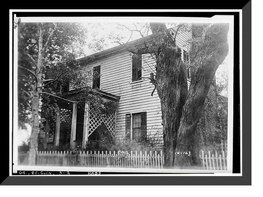 Historic Framed Print, Johnson House, Clinton, Jones County, GA - 2, 17 ...