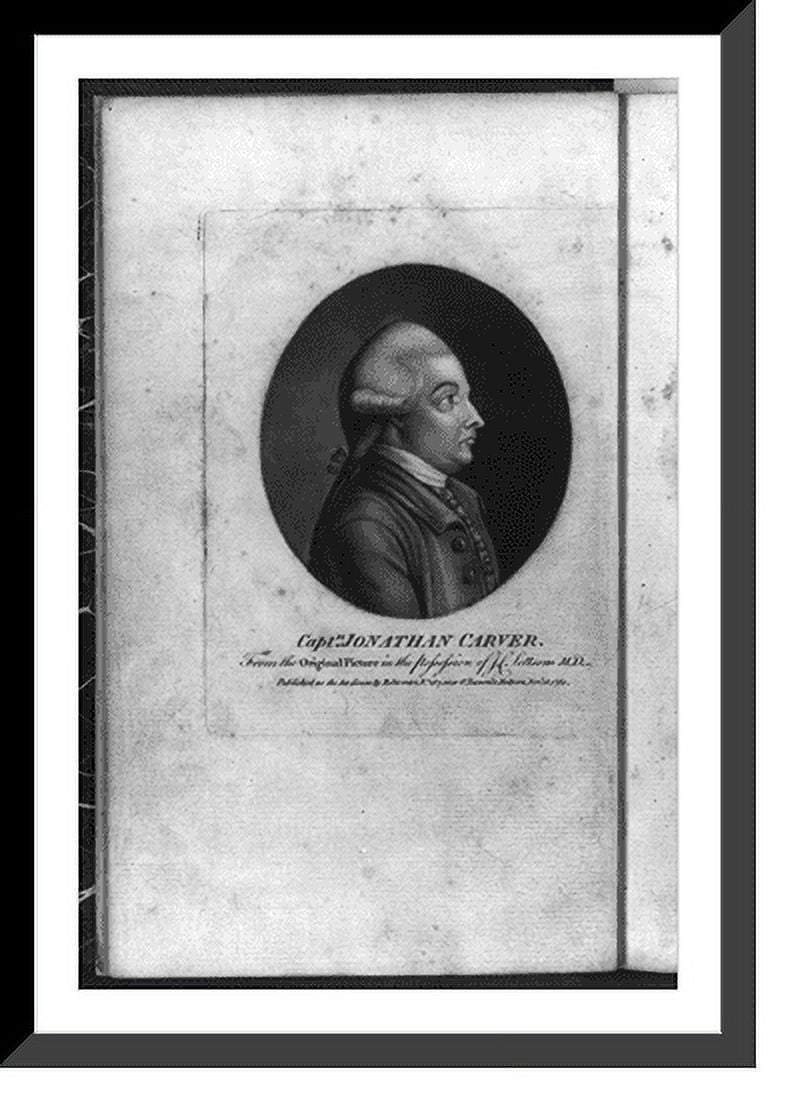 Historic Framed Print, Jonathan Carver, 1710-1780, 17-7/8" x 21-7/8 ...