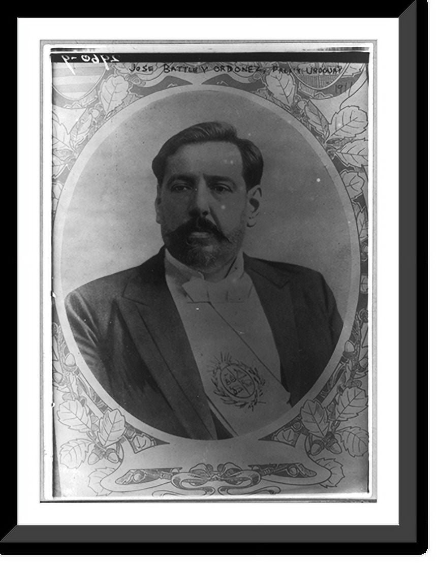Historic Framed Print, [Jose Battle y Ordonez, bust portrait, facing left], 17-7/8" x 21-7/8 ...