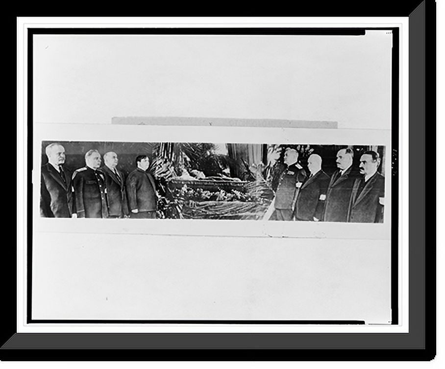 Historic Framed Print, [Josef Stalin lying in state in the Moscow Hall ...