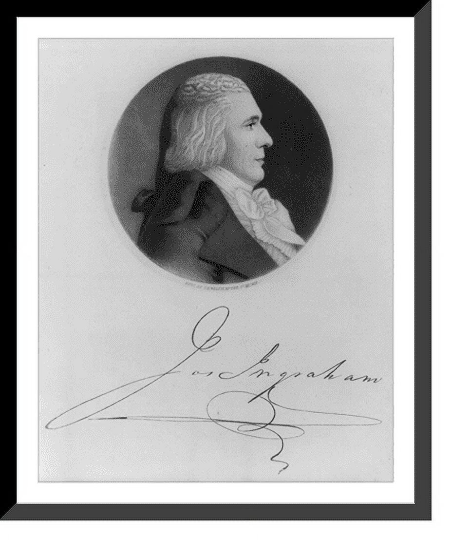 Historic Framed Print, [Joseph Ingraham, head and shoulders portrait ...