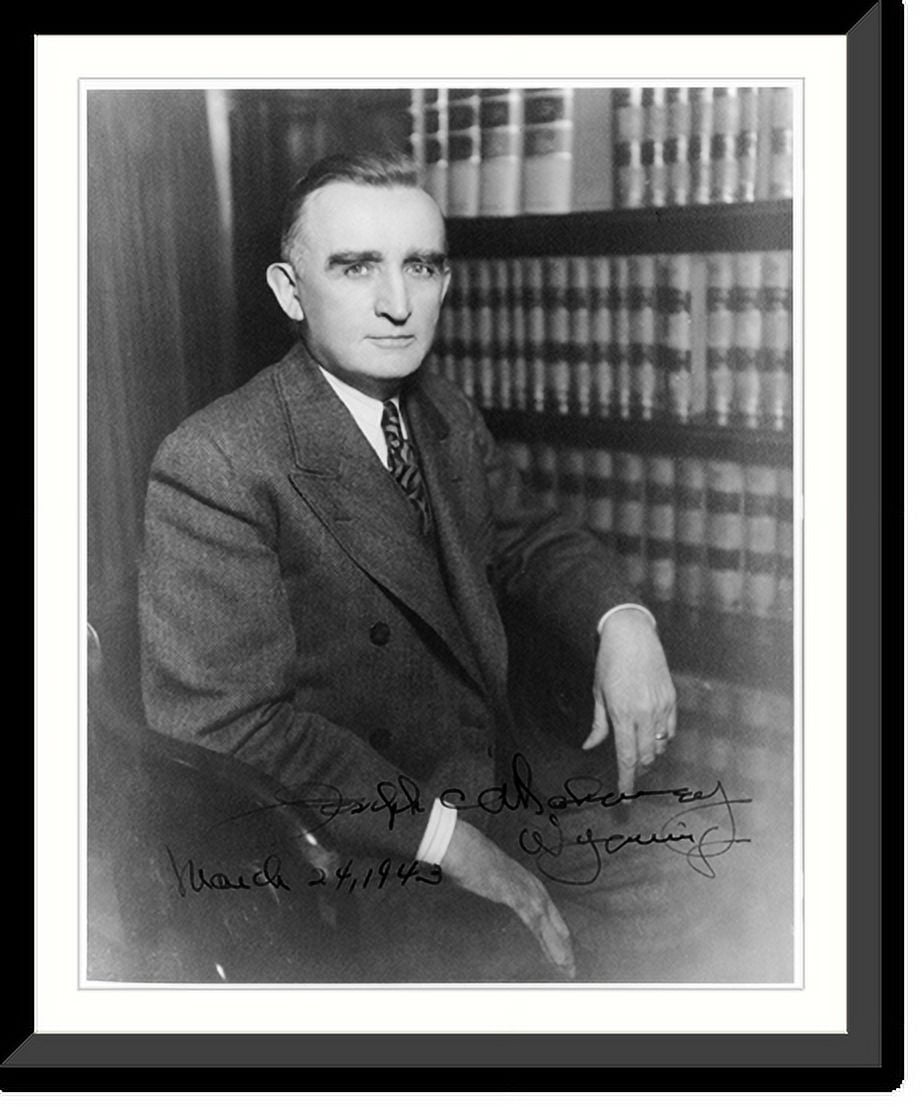 Historic Framed Print, [Joseph Mahoney, half-length portrait, seated ...
