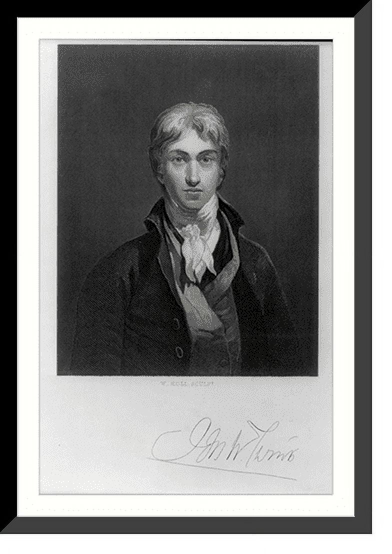 Historic Framed Print, [Joseph Mallard Wilham Turner, 1775-1851, head ...