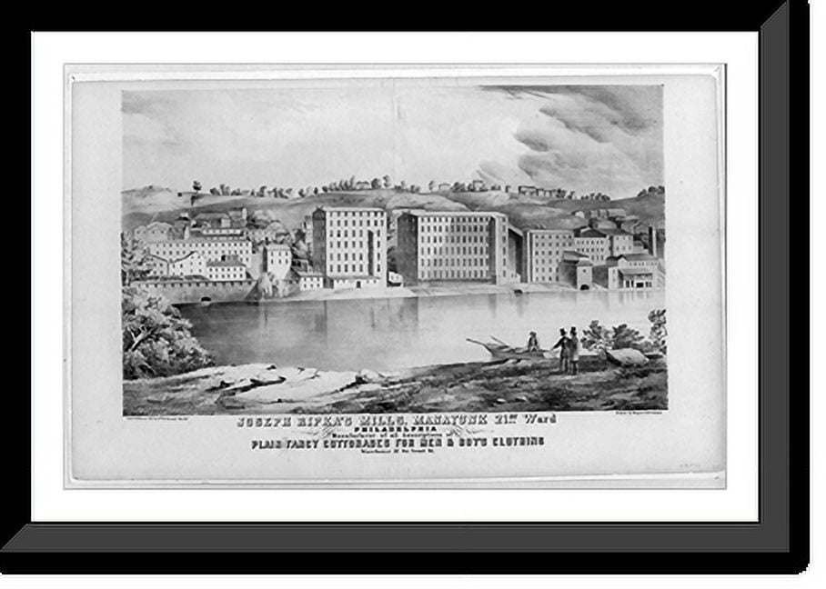 Historic Framed Print, Joseph Ripka's mills. Manayunk 21st Ward ...