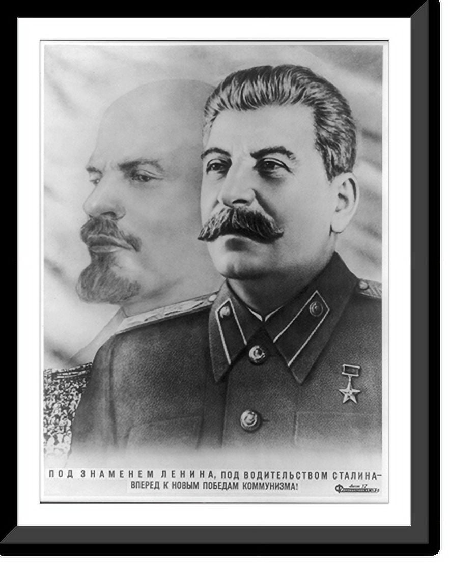 Historic Framed Print, [Joseph Stalin, 1879- , bust, facing left, with ...