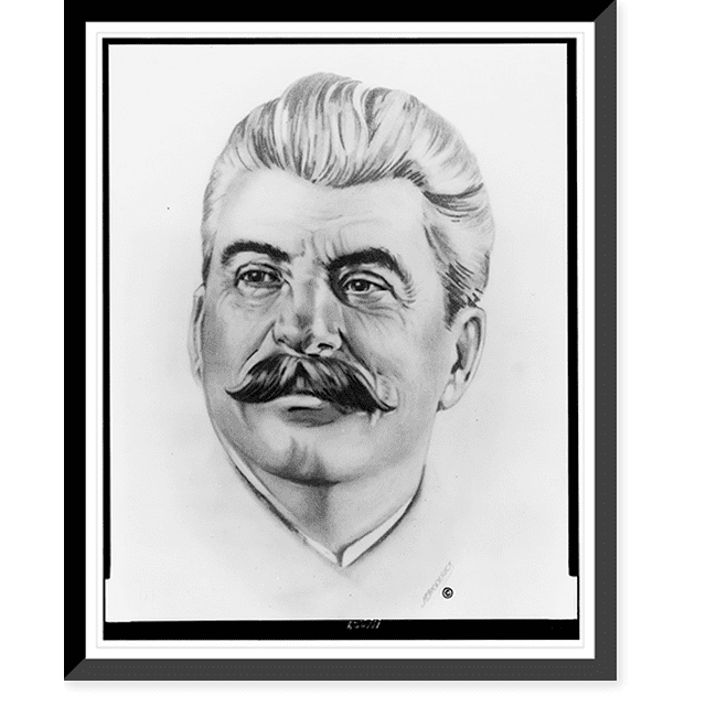 Historic Framed Print, [Joseph Stalin, bust portrait, facing slightly ...