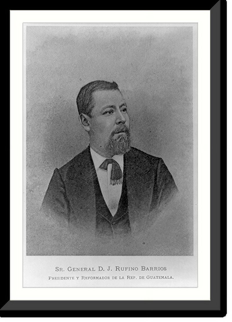 Historic Framed Print, [Justo Rufino Barrios, 1835-, head and shoulders ...