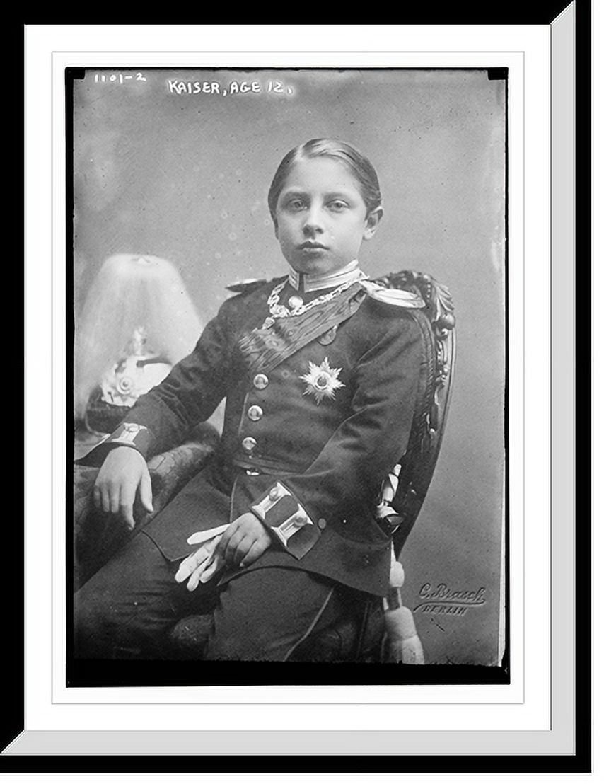 Historic Framed Print, Kaiser, age 12, seated, C. Brasch, Berlin.C ...