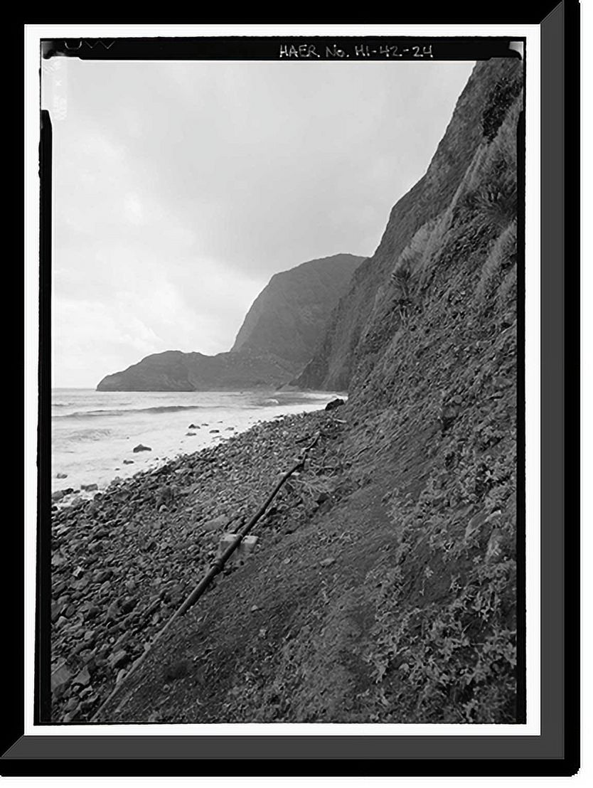 Historic Framed Print, Kalaupapa Water Supply System, Waikolu Valley to ...